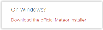 Download Meteor Installer for Windows - Nextflow