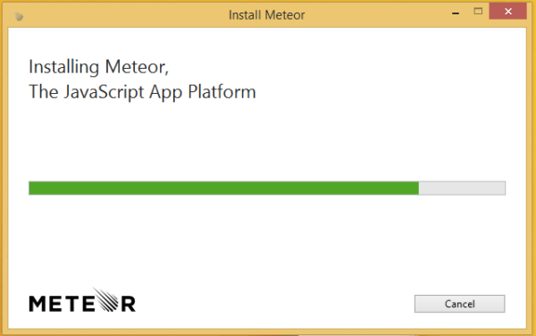 Installing Meteor framework on Windows - Nextflow