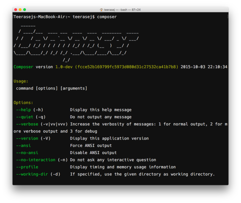 ง่ายดี! วิธีติดตั้ง Composer บน Mac OS X สำหรับโปรเจค PHP + ภาพประกอบ - Nextflow