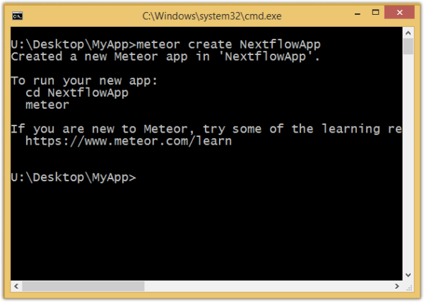 วิธีติดตั้ง Meteor Framework บน Windows + วิธีสร้างโปรเจคเว็บแอพ - Nextflow
